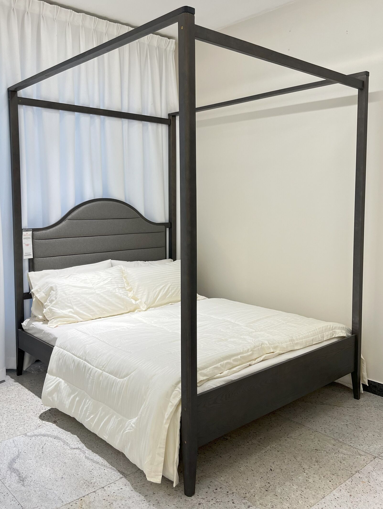 Elegant Queen Bed with Canopy - Fahmy Furniture